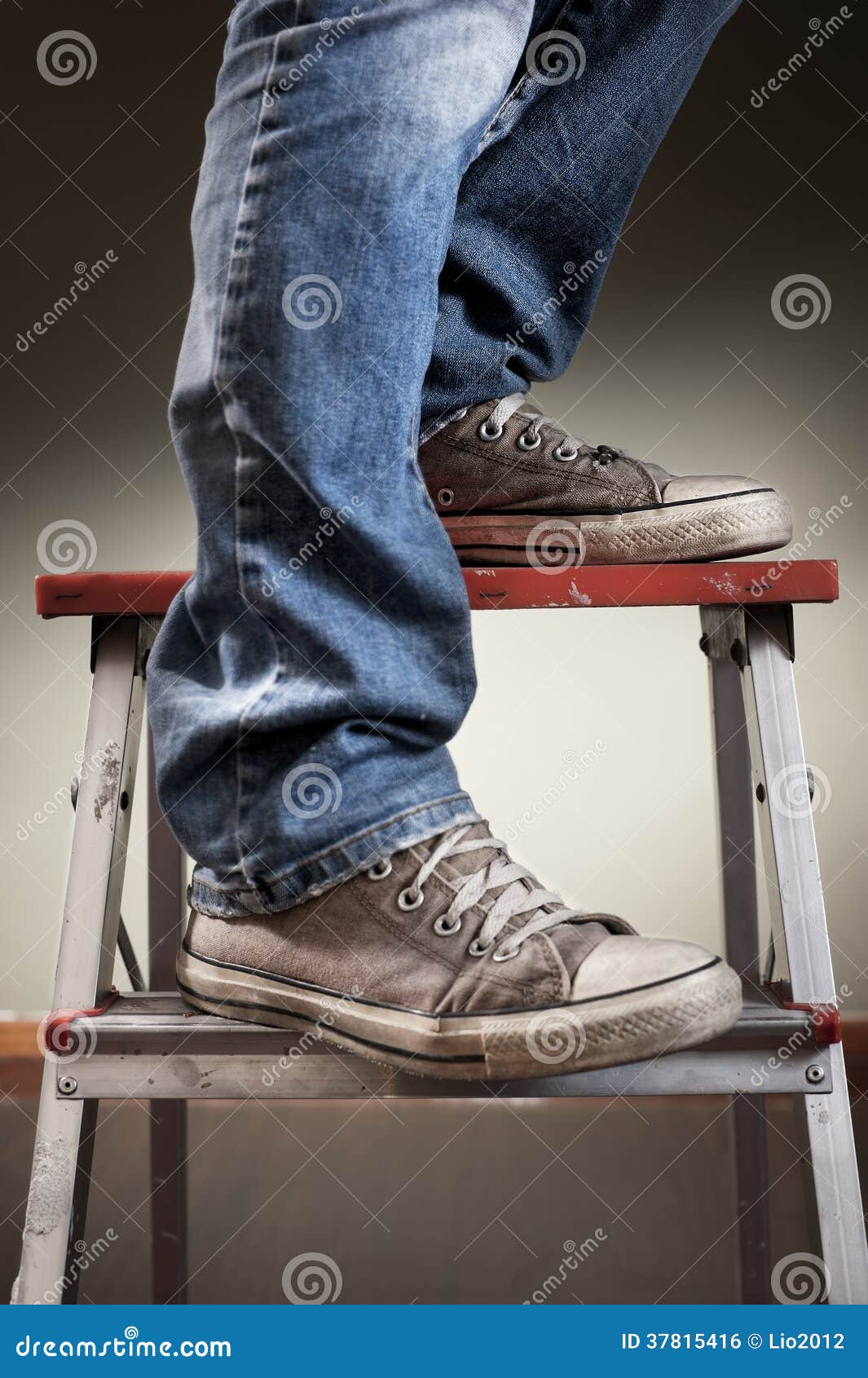 Man climbing on ladder stock photo. Image of people, lifestyle - 37815416