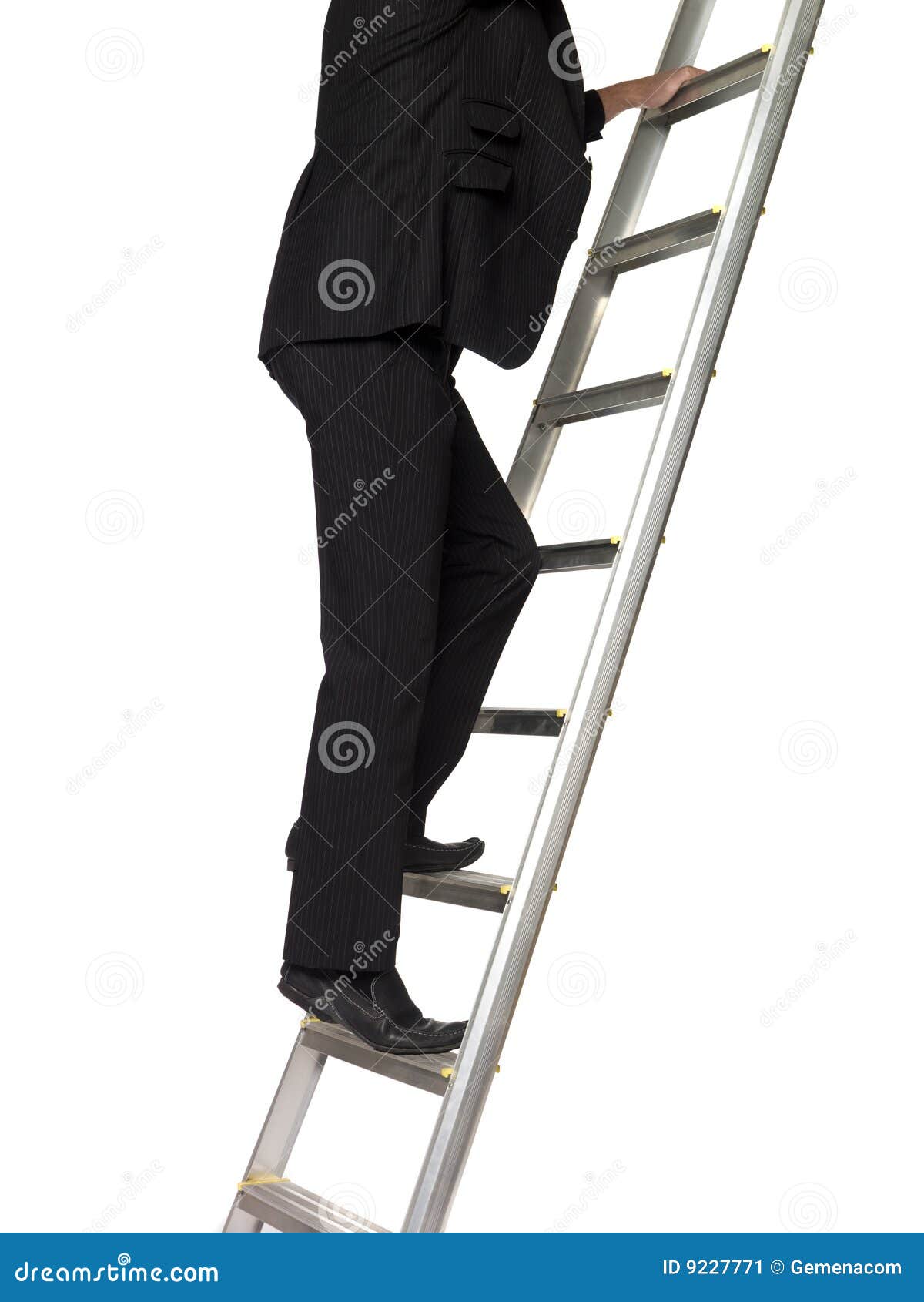 Man Climbing A Ladder Stock Image - Image: 9227771