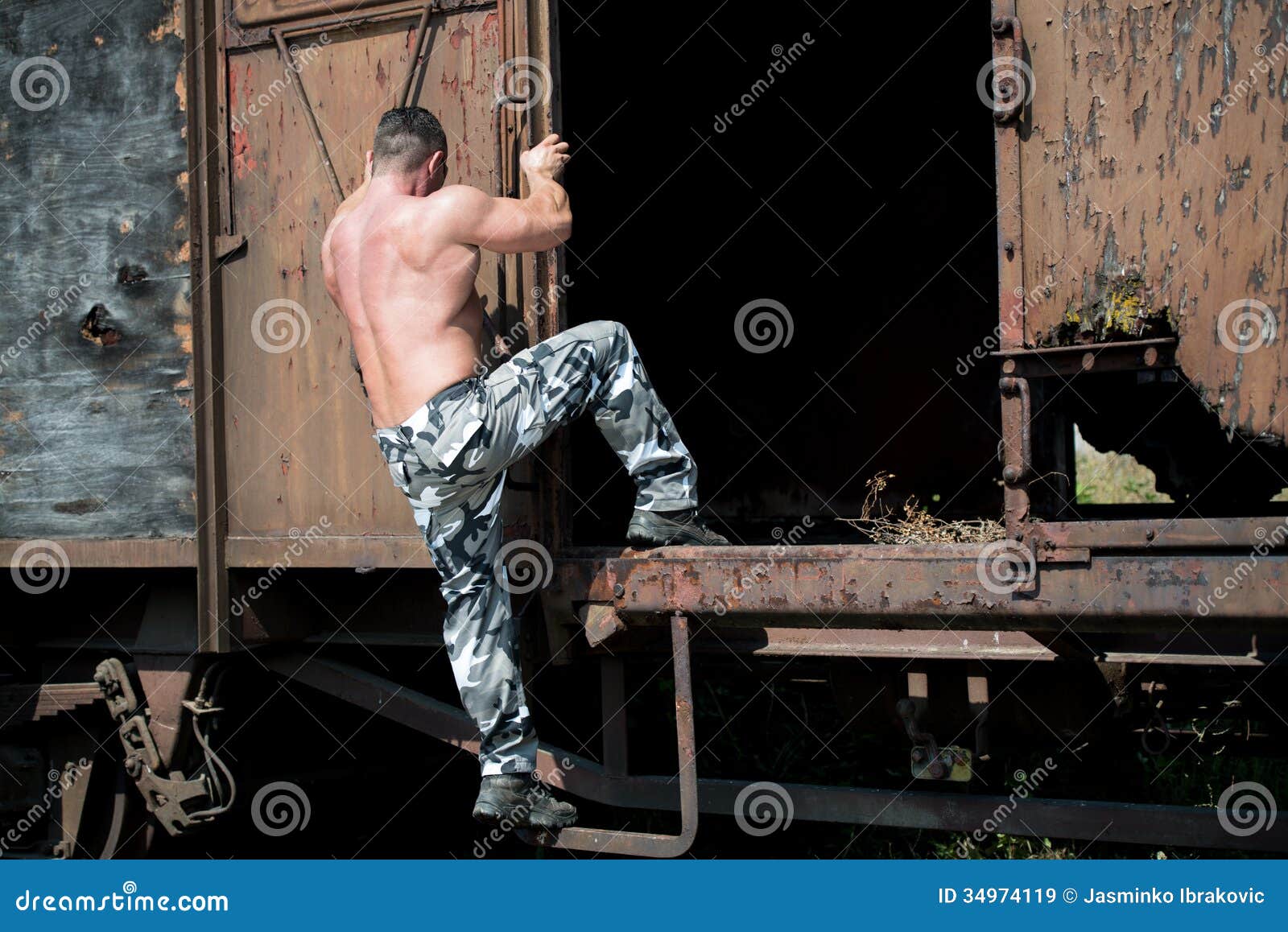 Man Climbing a Ladder stock image. Image of moving, climbing - 34974119