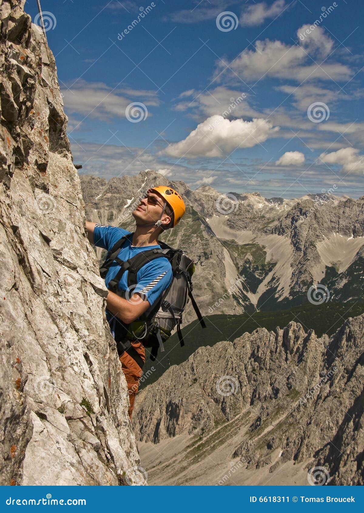 A Man Climbing in Mountains Stock Image - Image of scenery, high: 6618311