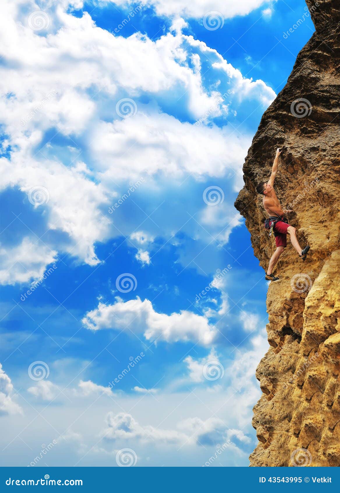 Man climbing on rock stock image. Image of evening, high - 43543995