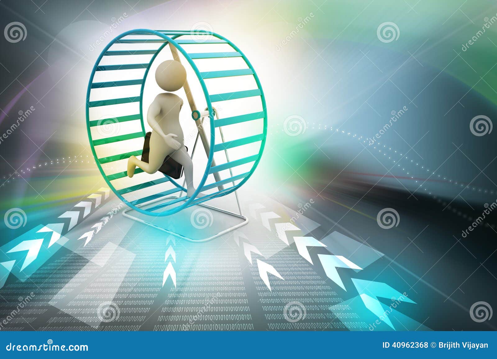 Man Climbing The Rotating Wheel Royalty-Free Stock Image ...