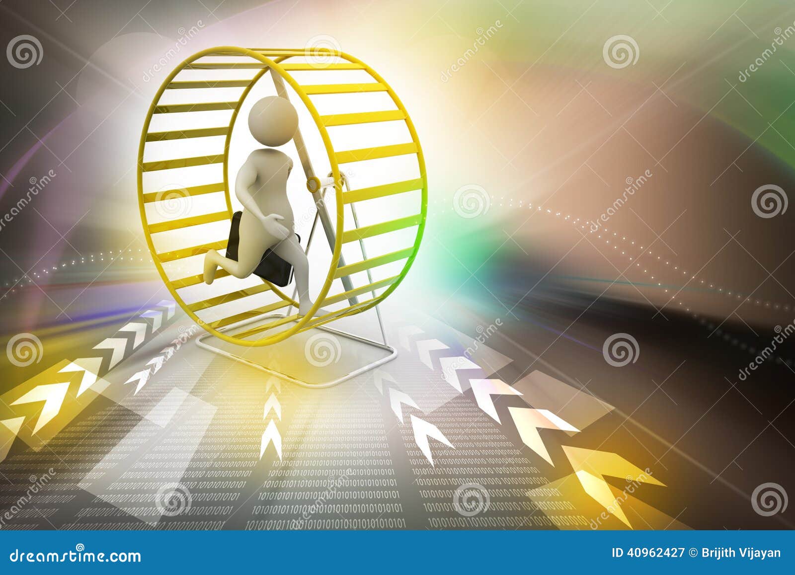 Man Climbing The Rotating Wheel Royalty-Free Stock Image ...