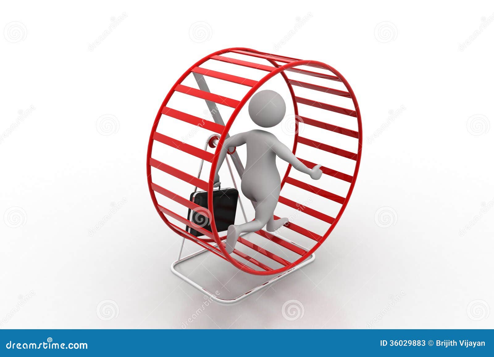 Man Climbing The Rotating Wheel Stock Image | CartoonDealer.com #40962427