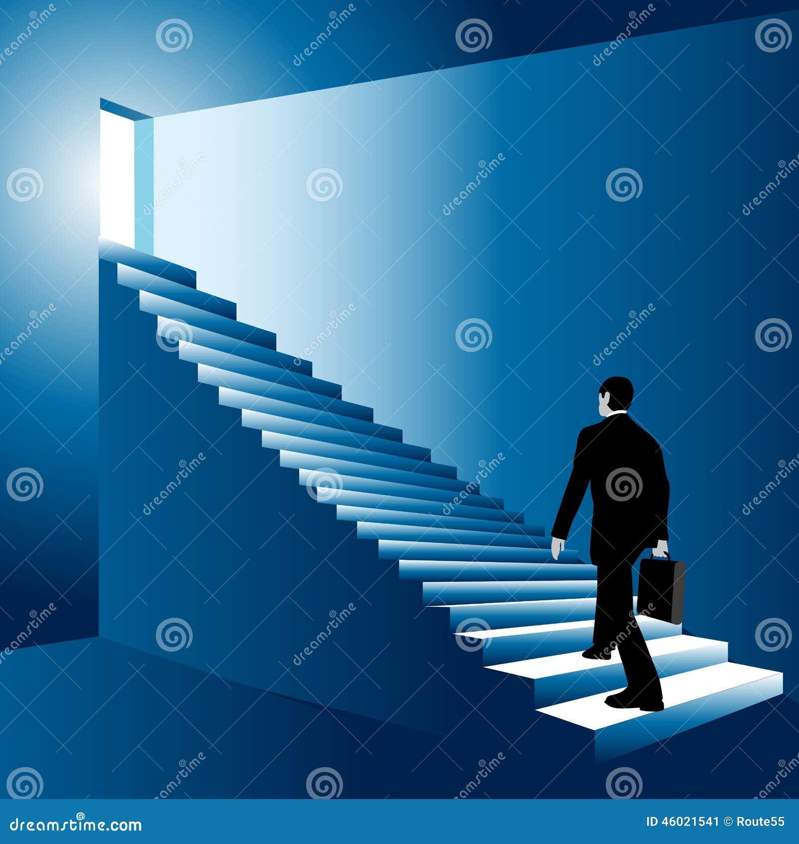 Man climbing the stairs stock vector. Illustration of climb - 46021541