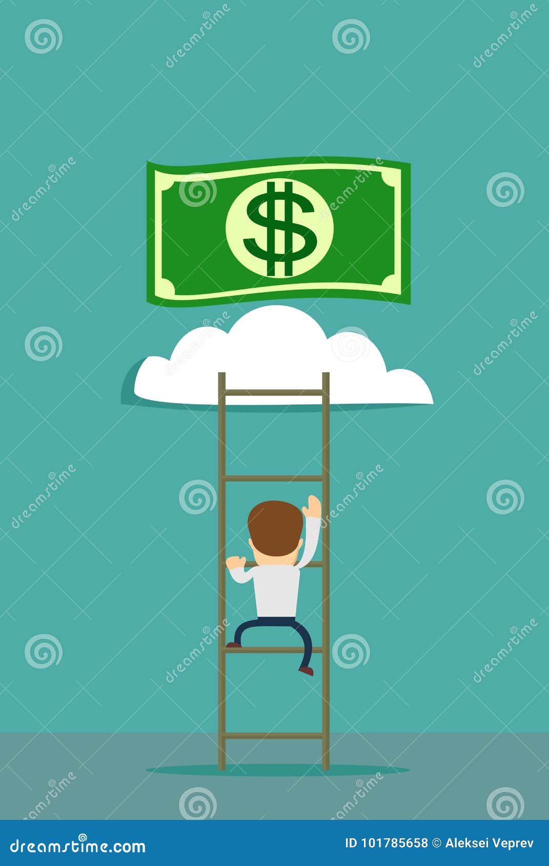 A Man Climbs the Stairs To the Money Stock Vector - Illustration of ... A Man Climbs the Stairs To the Money Stock Vector - Illustration of ...