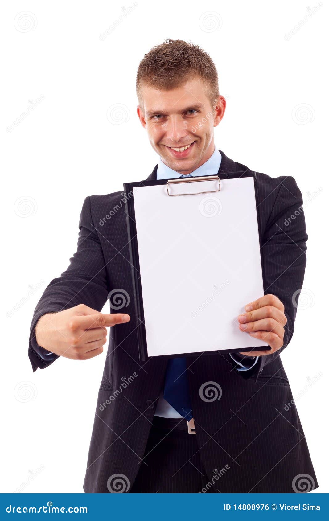 Man with clipboard stock photo. Image of employee, executive - 14808976