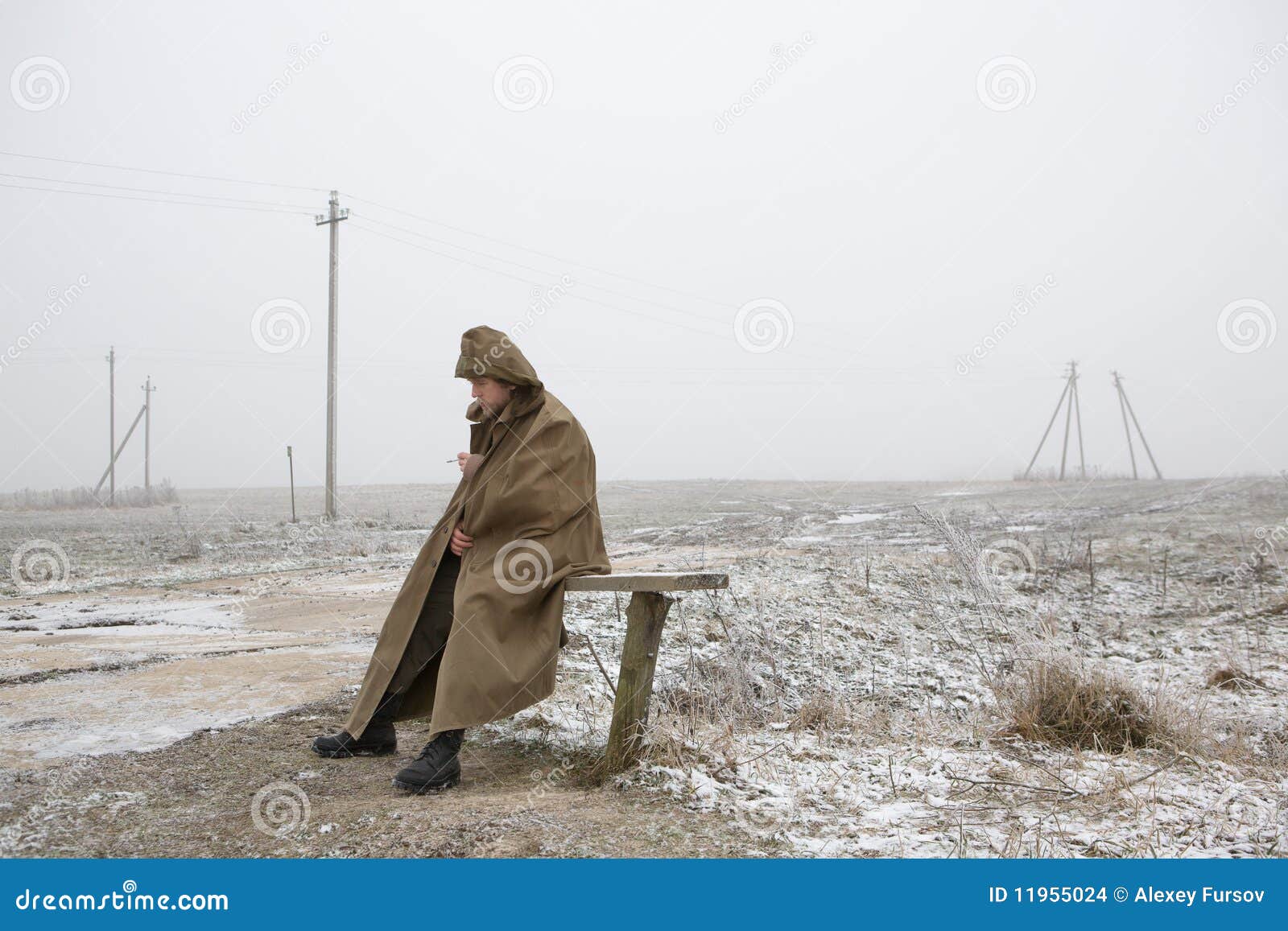 Man in cloack stock photo. Image of field, landscape - 11955024