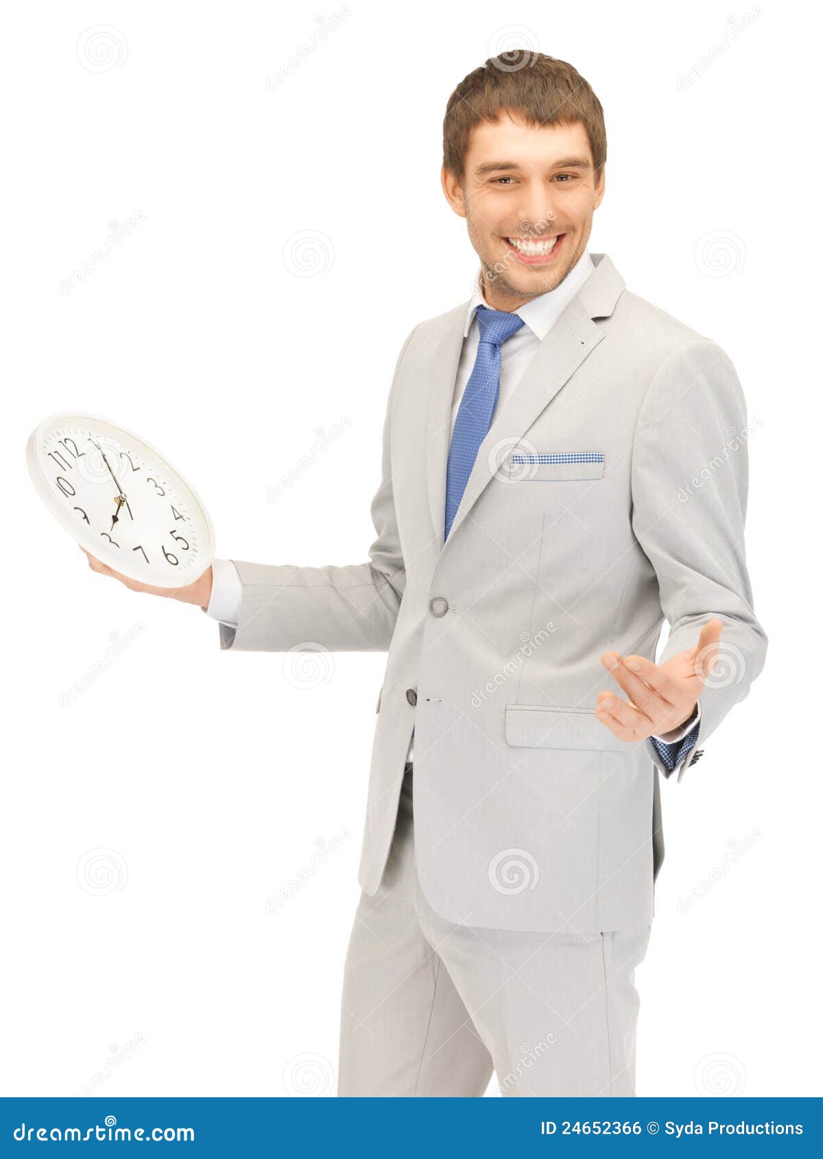 Man with clock stock photo. Image of human, caucasian - 24652366