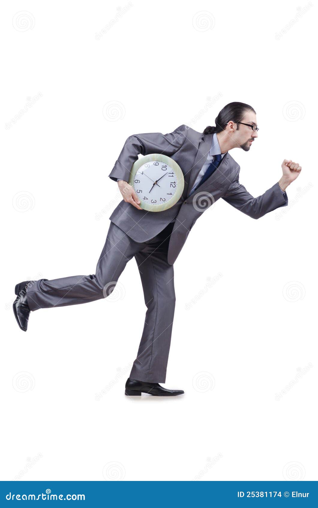 Man with clock stock photo. Image of deadline, meeting - 25381174