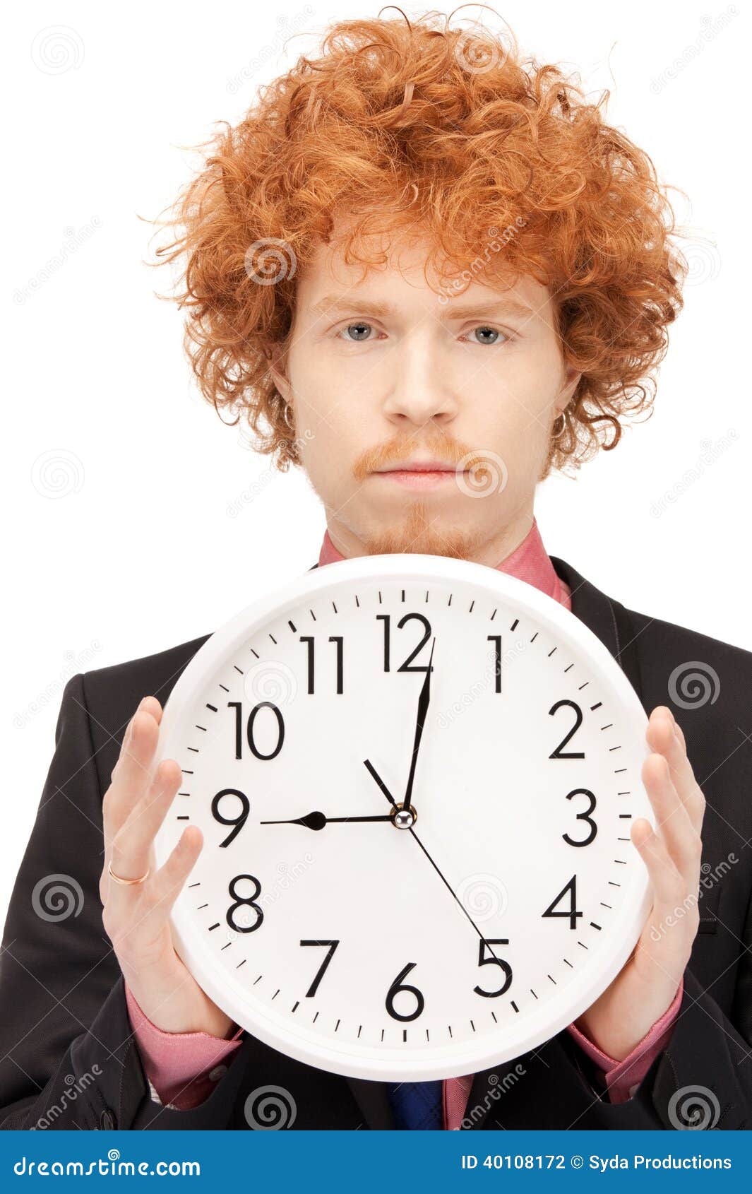 Man with clock stock photo. Image of adult, corporate - 40108172