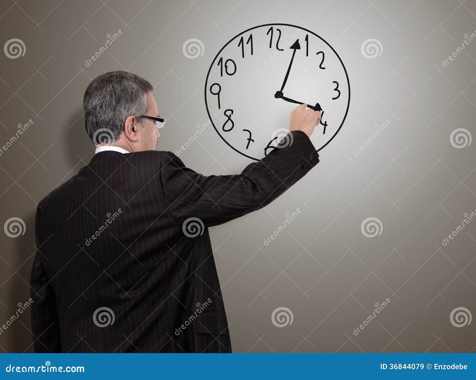 Man and clock stock image. Image of work, time, minutes - 36844079