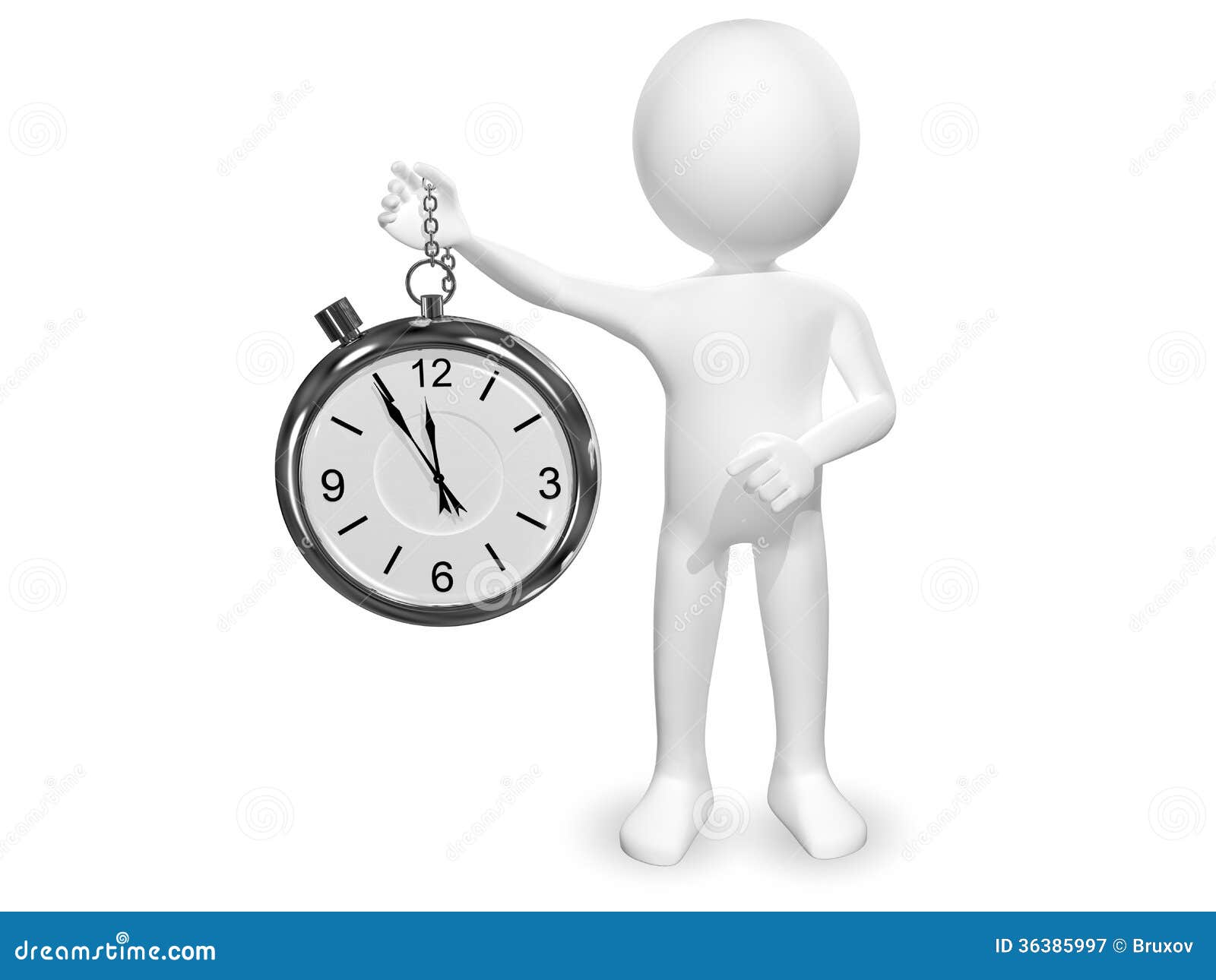 Man with clock stock illustration. Illustration of abstract - 36385997