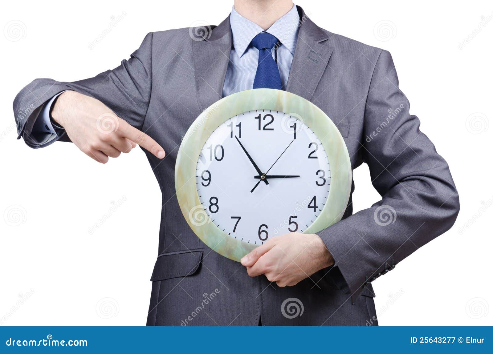 Man with clock isolated stock image. Image of director - 25643277