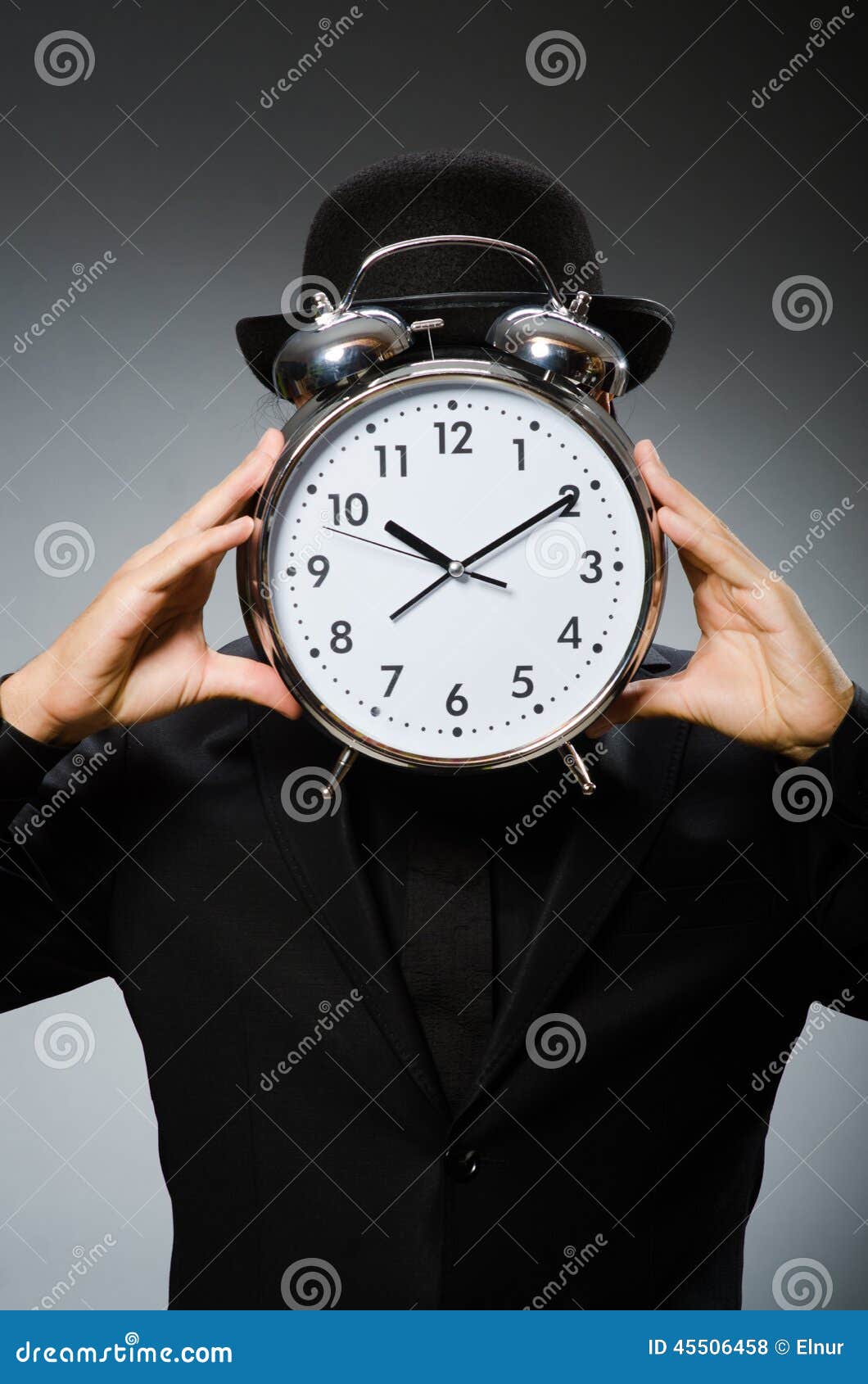 Man with clock wearing stock photo. Image of beaver, business - 45506458