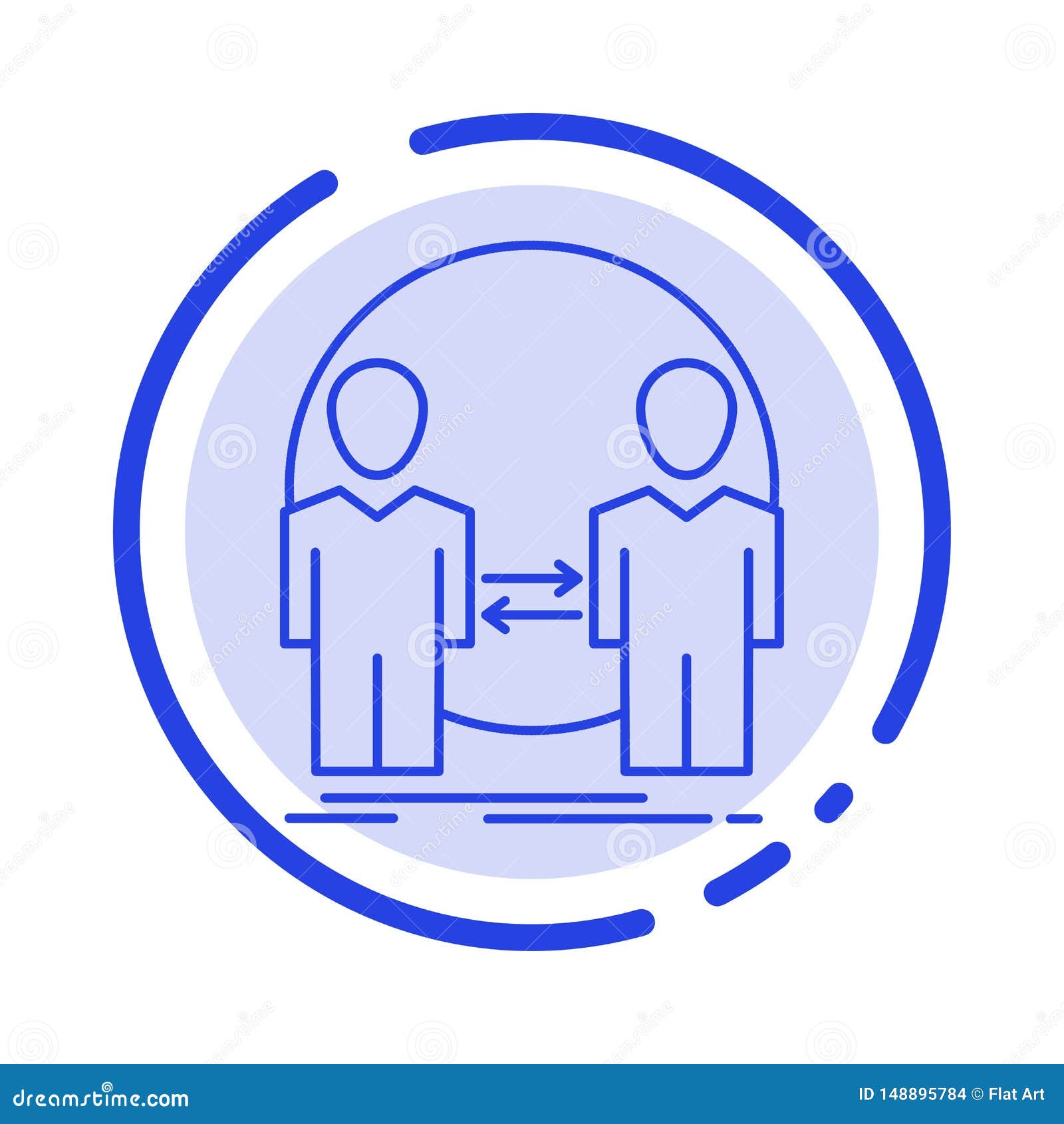 Man, Clone, User, Identity, Duplicate Blue Dotted Line Line Icon Stock ...