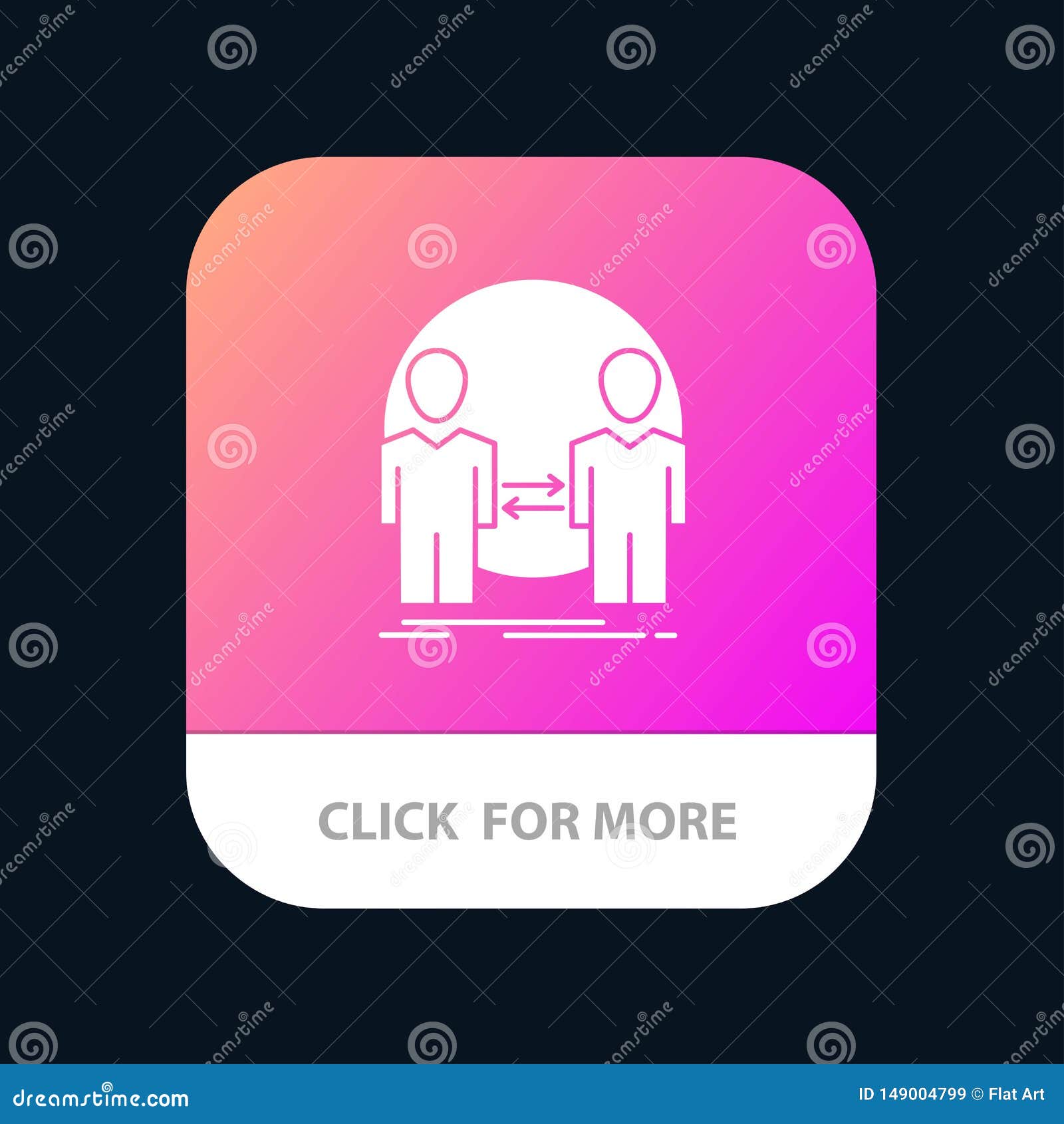 Man Clone User Identity Duplicate Mobile App Button Android And