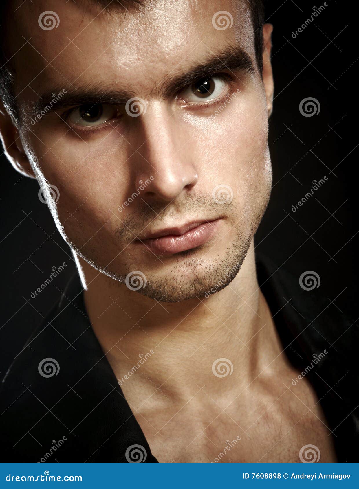 Man close up stock photo. Image of confidence, individuality - 7608898