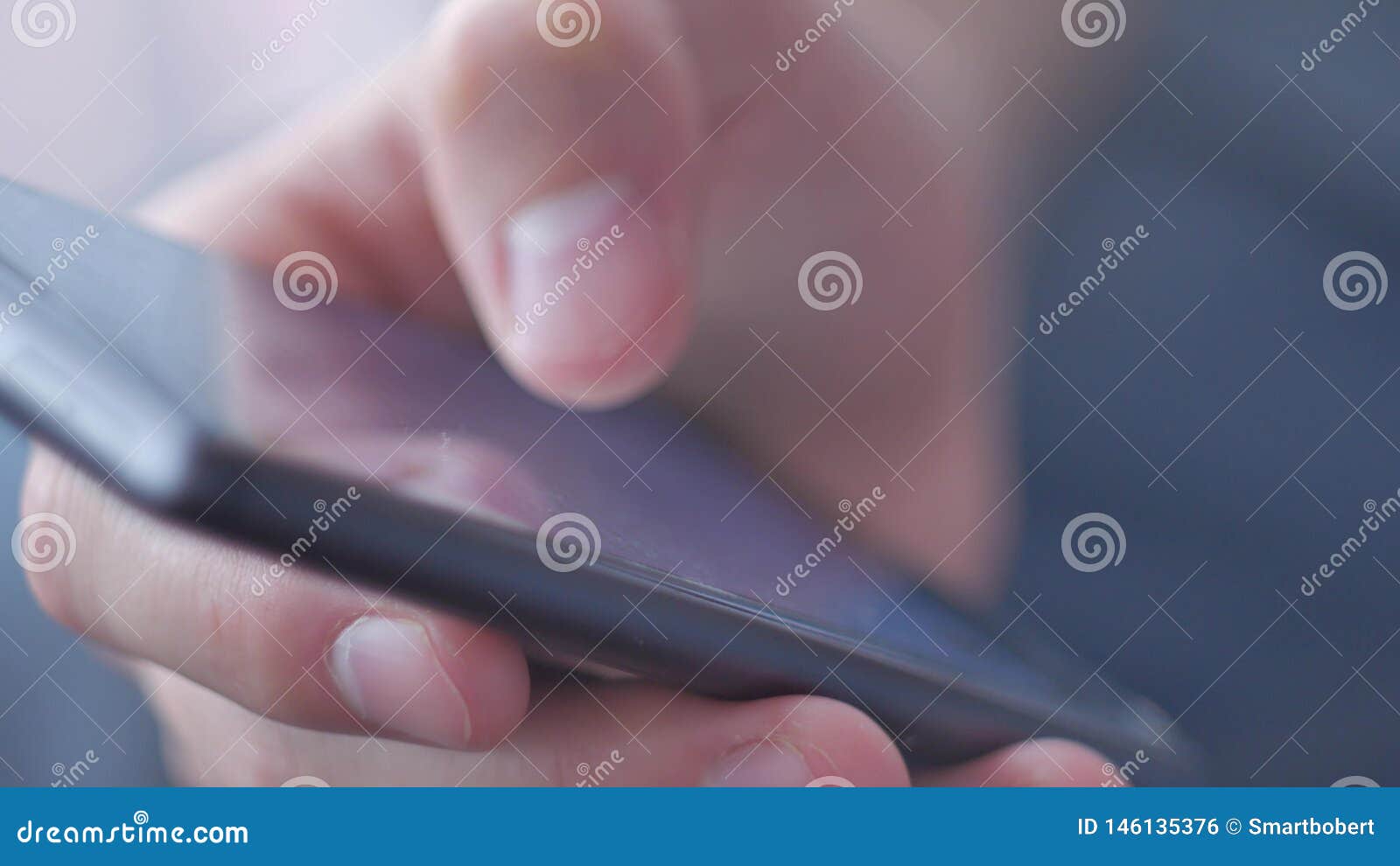 Close-up Hands Using Mobile Phone Touchscreen Stock Photo - Image of ...