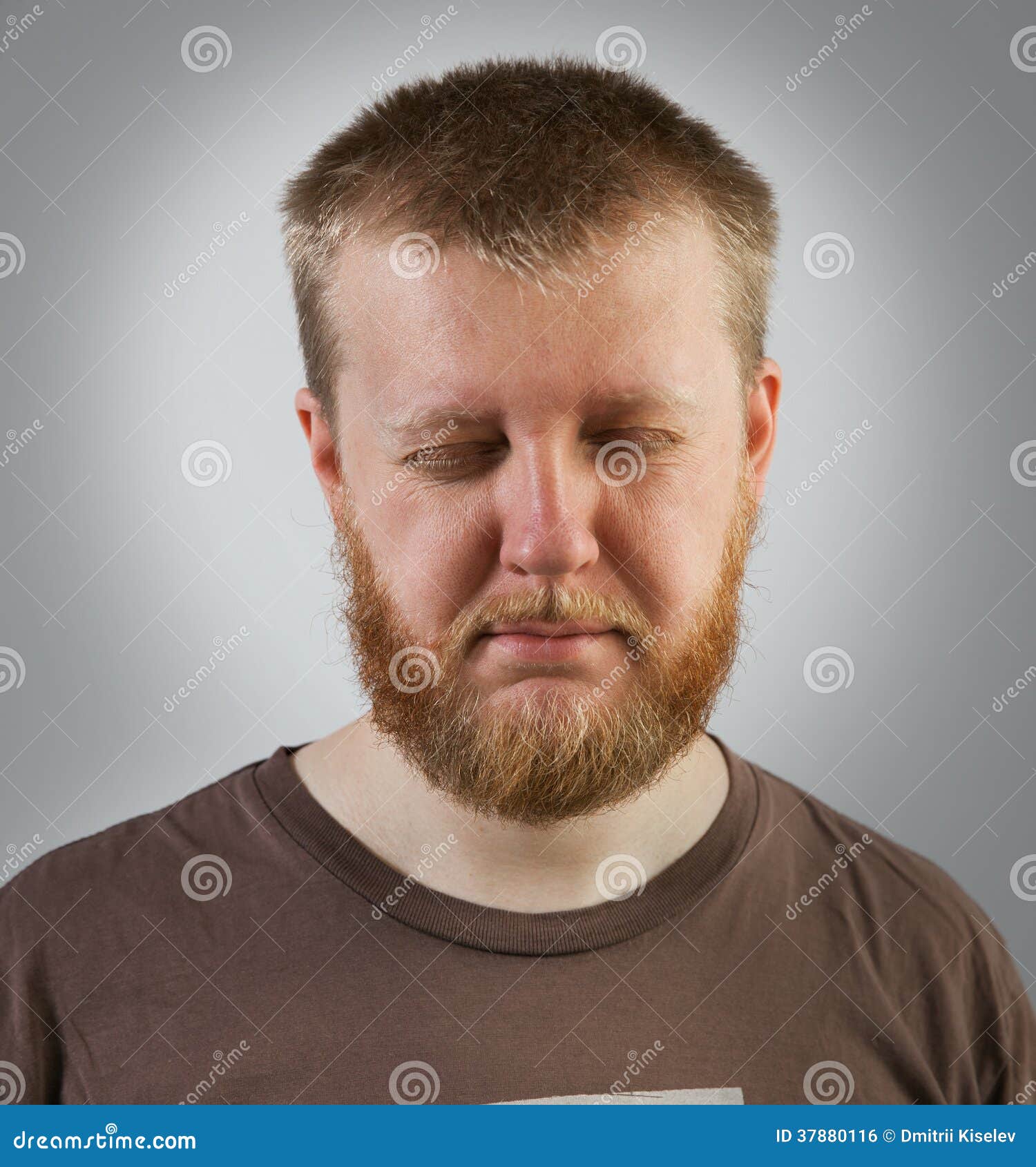 Man Closed His Eyes and Relaxed Stock Photo - Image of mustache ...