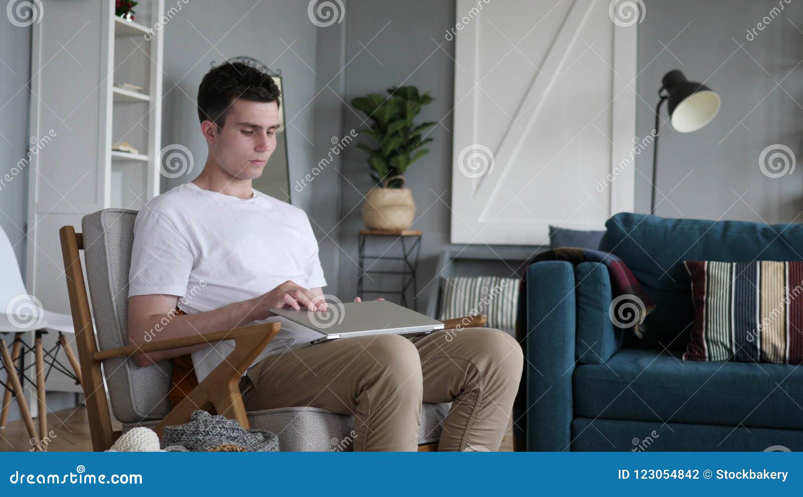 Man Closing Laptop after Completing Work Stock Photo - Image of ...