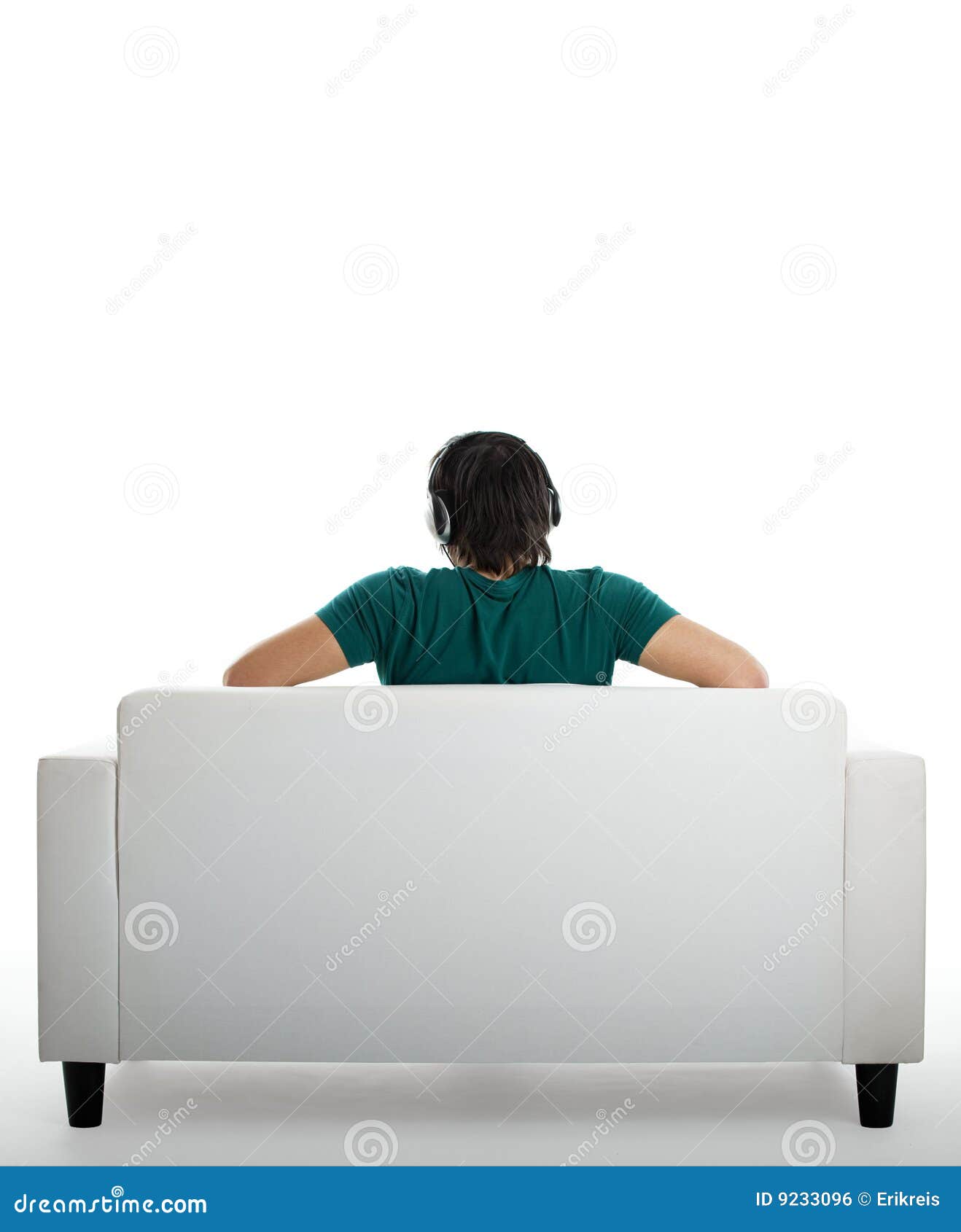 Man on the Coach stock photo. Image of modern, adult, listening - 9233096