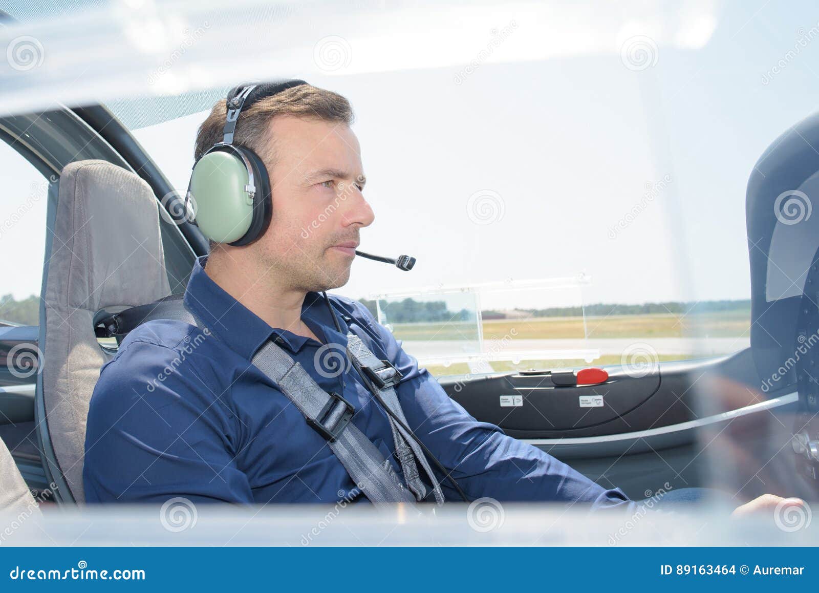 Man in cockpit stock photo. Image of alone, cabin, airplane - 89163464