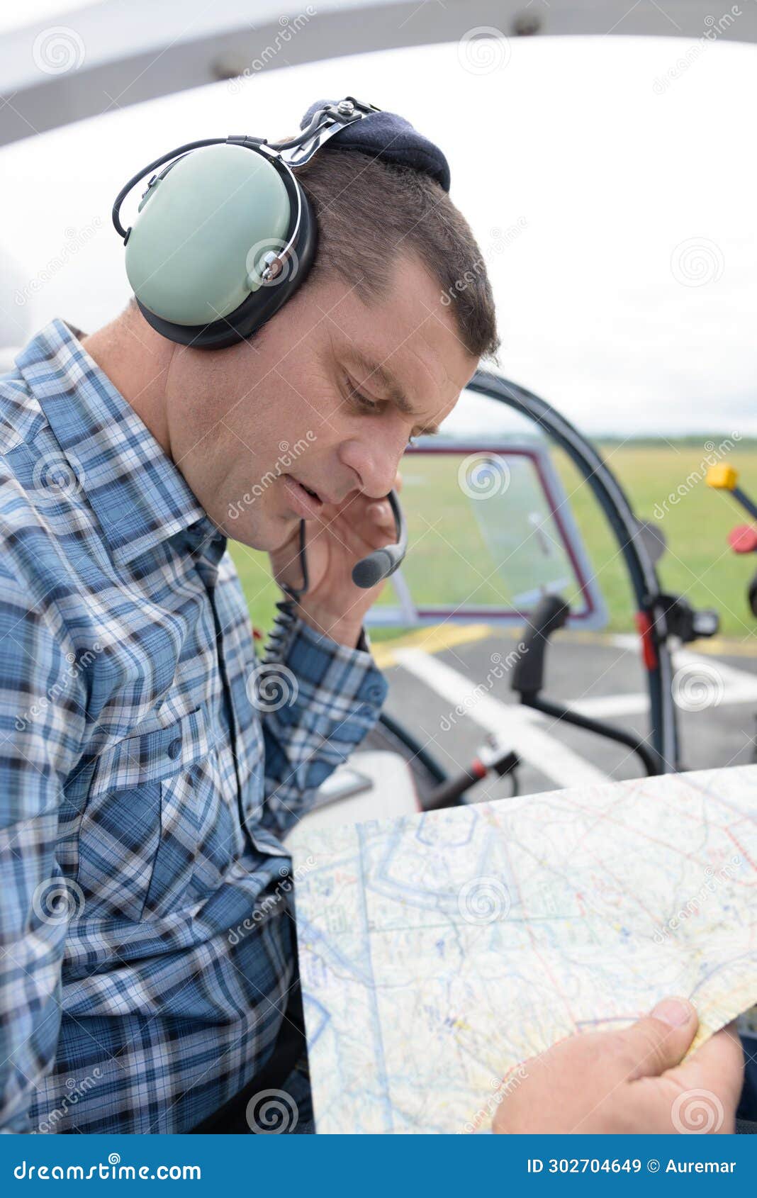 Man in cockpit aircraft stock image. Image of transport - 302704649