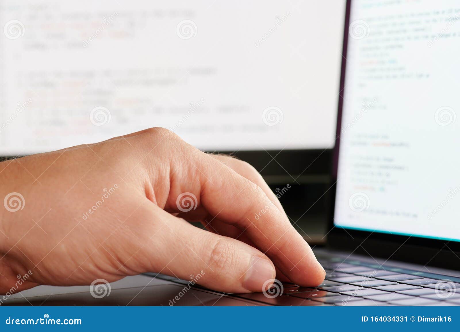 Man coding theme stock image. Image of technology, data - 164034331