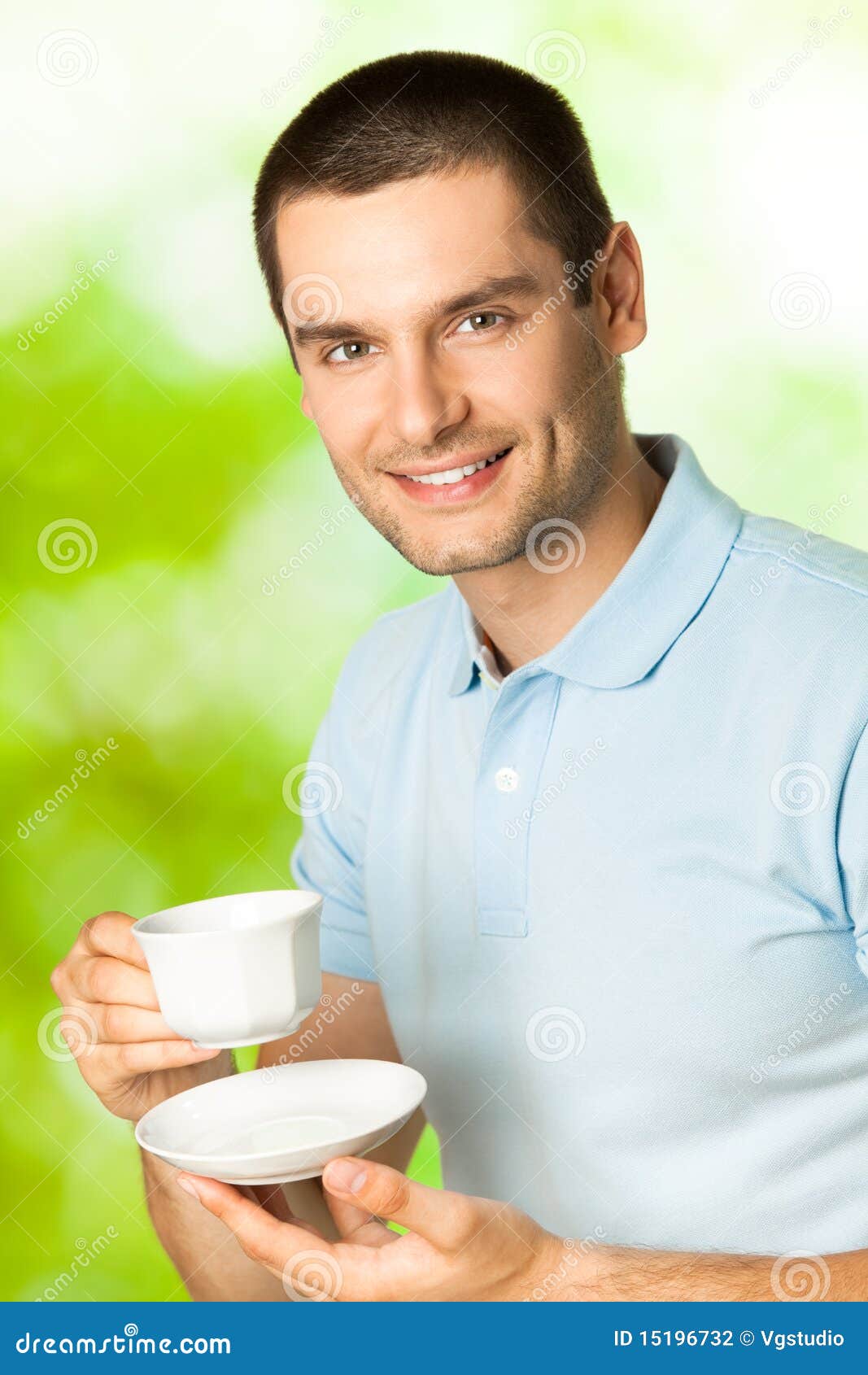 Man with coffee stock photo. Image of caucasian, break - 15196732