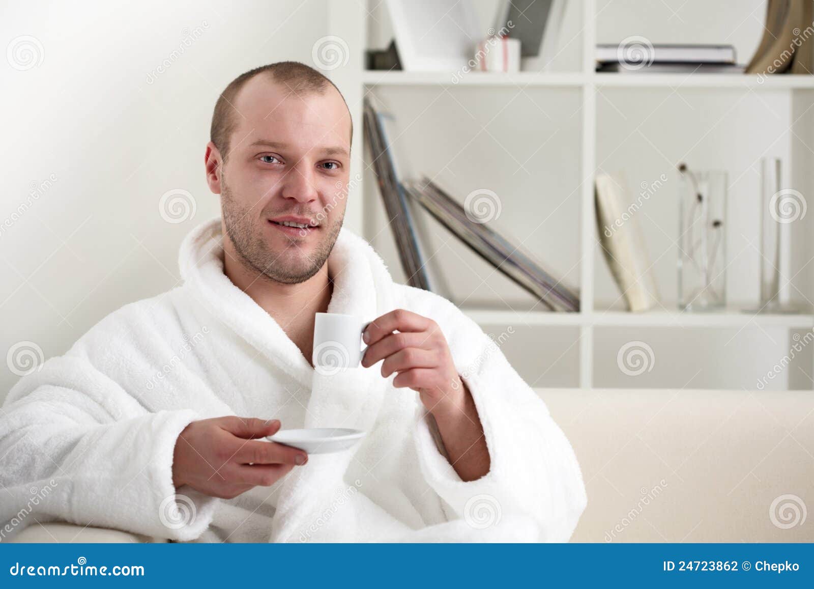 Man with coffee stock photo. Image of lifestyles, food - 24723862