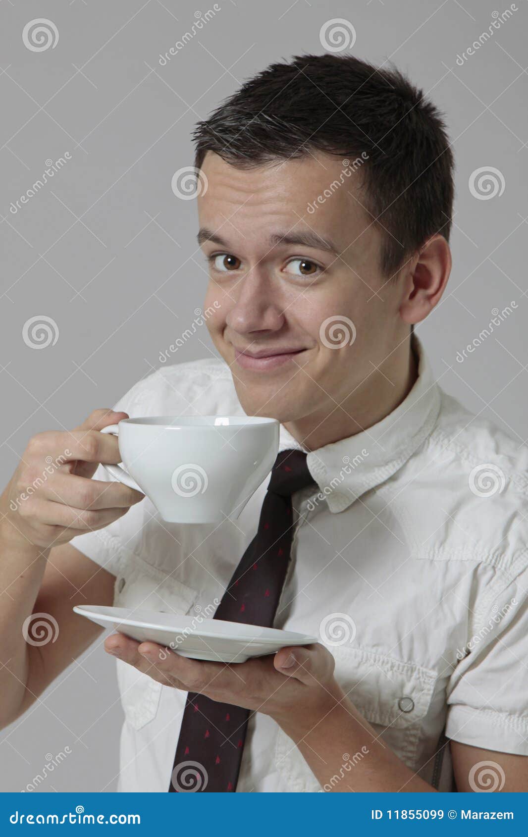 Man with coffee cup stock image. Image of happiness, coffee - 11855099