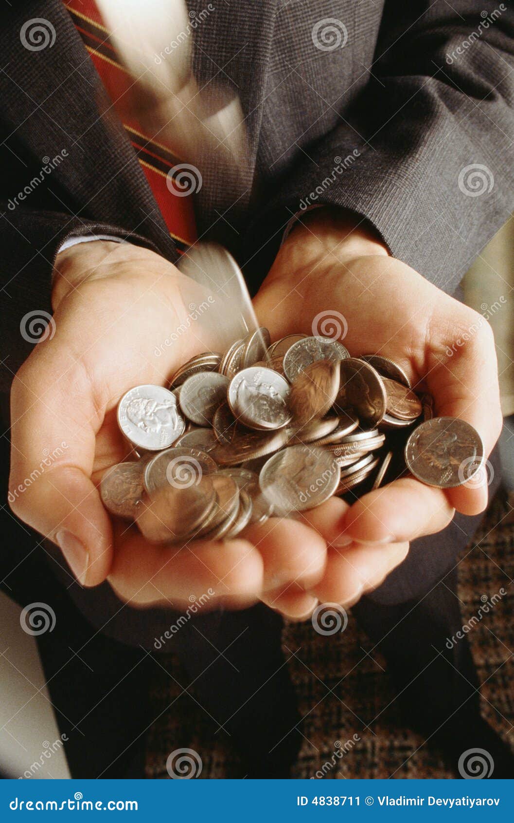 Man with coins stock image. Image of money, banking, coins - 4838711