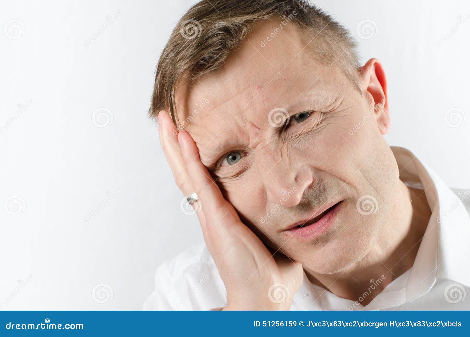 Man with cold stock image. Image of color, hand, sneezing - 51256159