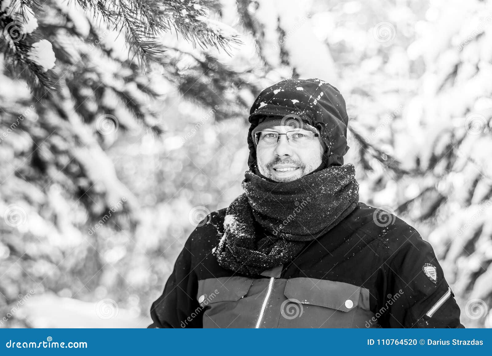 Man in Winter Posing, Smiling Stock Photo - Image of posing, standing ...