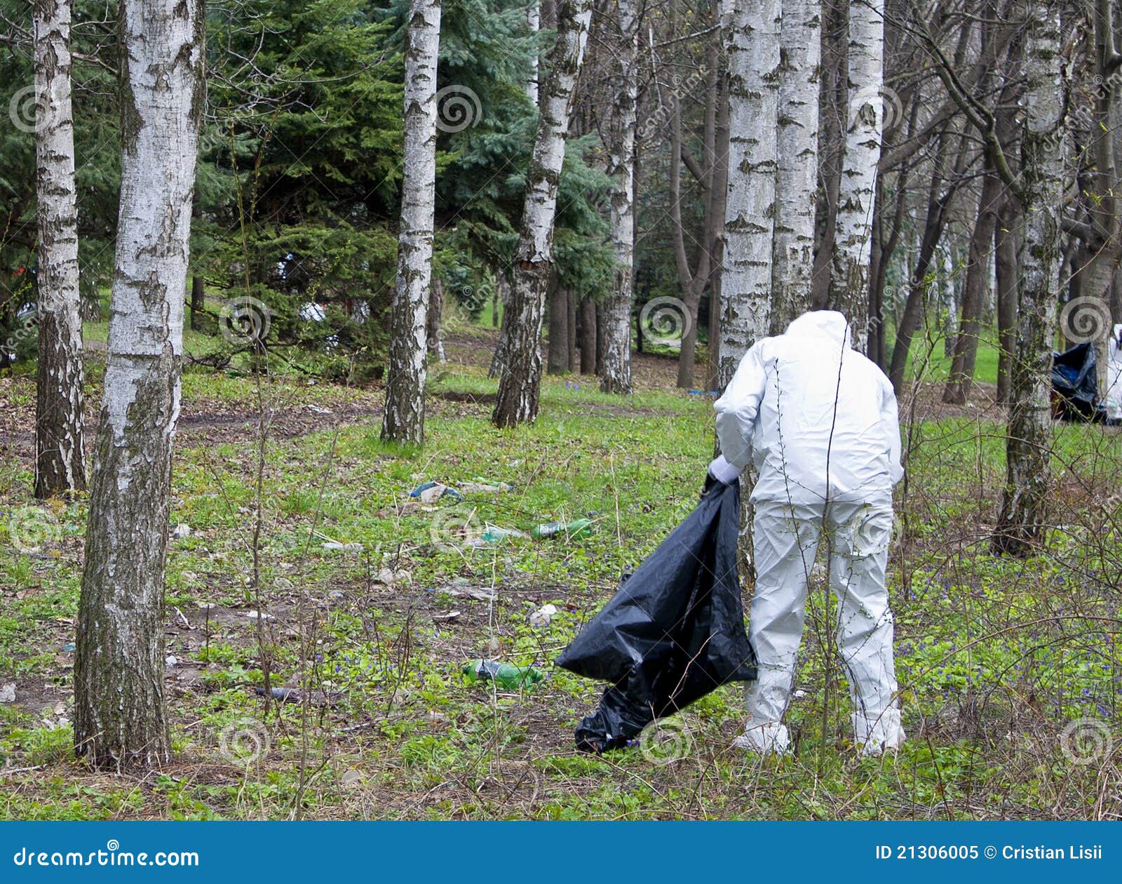Man collecting garbage stock image. Image of collect - 21306005