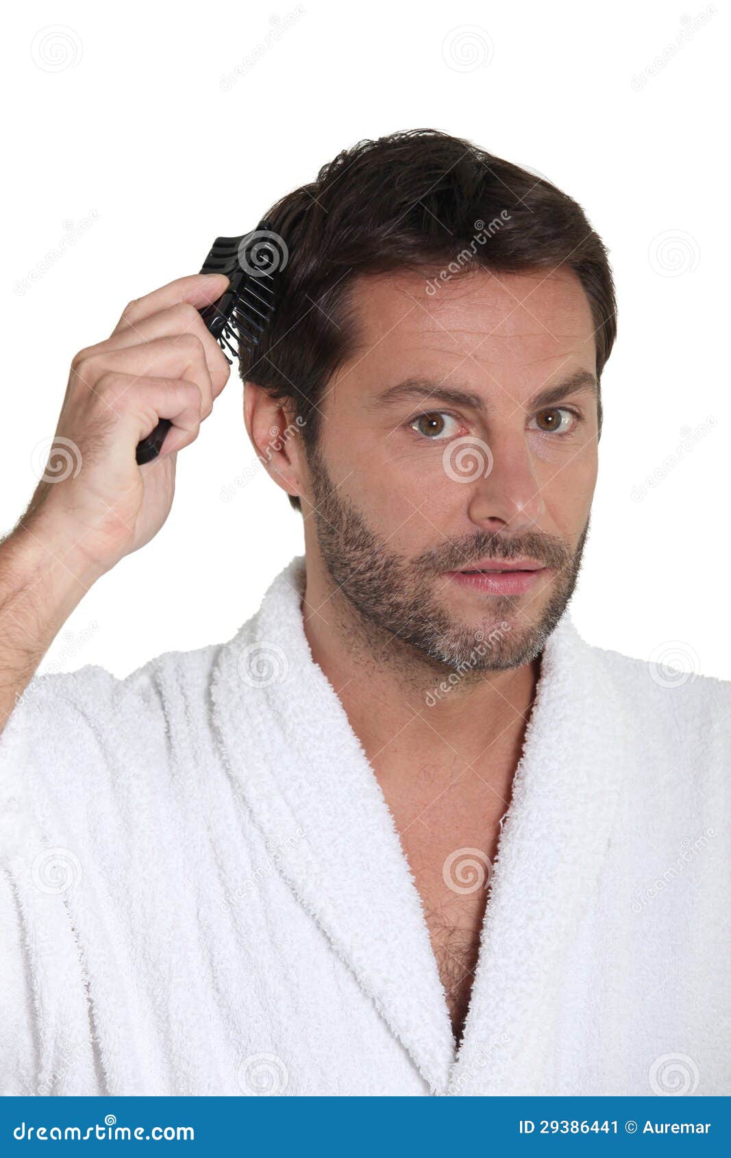 Man combing hair stock image. Image of elegance, clean - 29386441