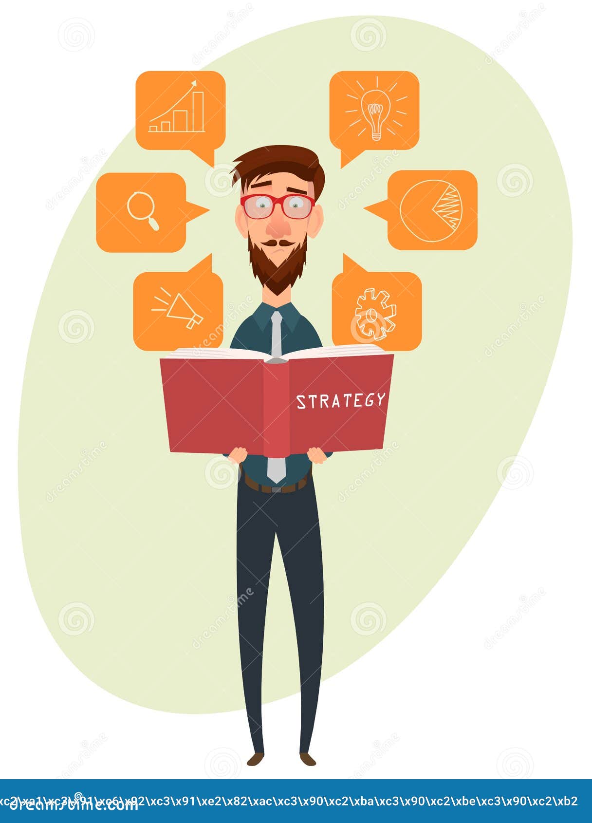 A Man Comes Up with a Business Plan. Stock Vector - Illustration of ... A Man Comes Up with a Business Plan. Stock Vector - Illustration of ...