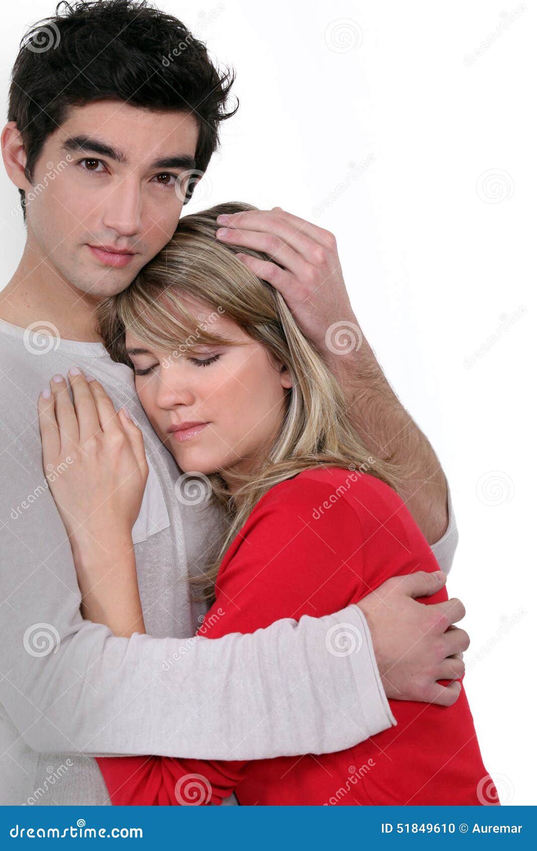 Man Comforting His Girlfriend. Stock Photo - Image of couple ...
