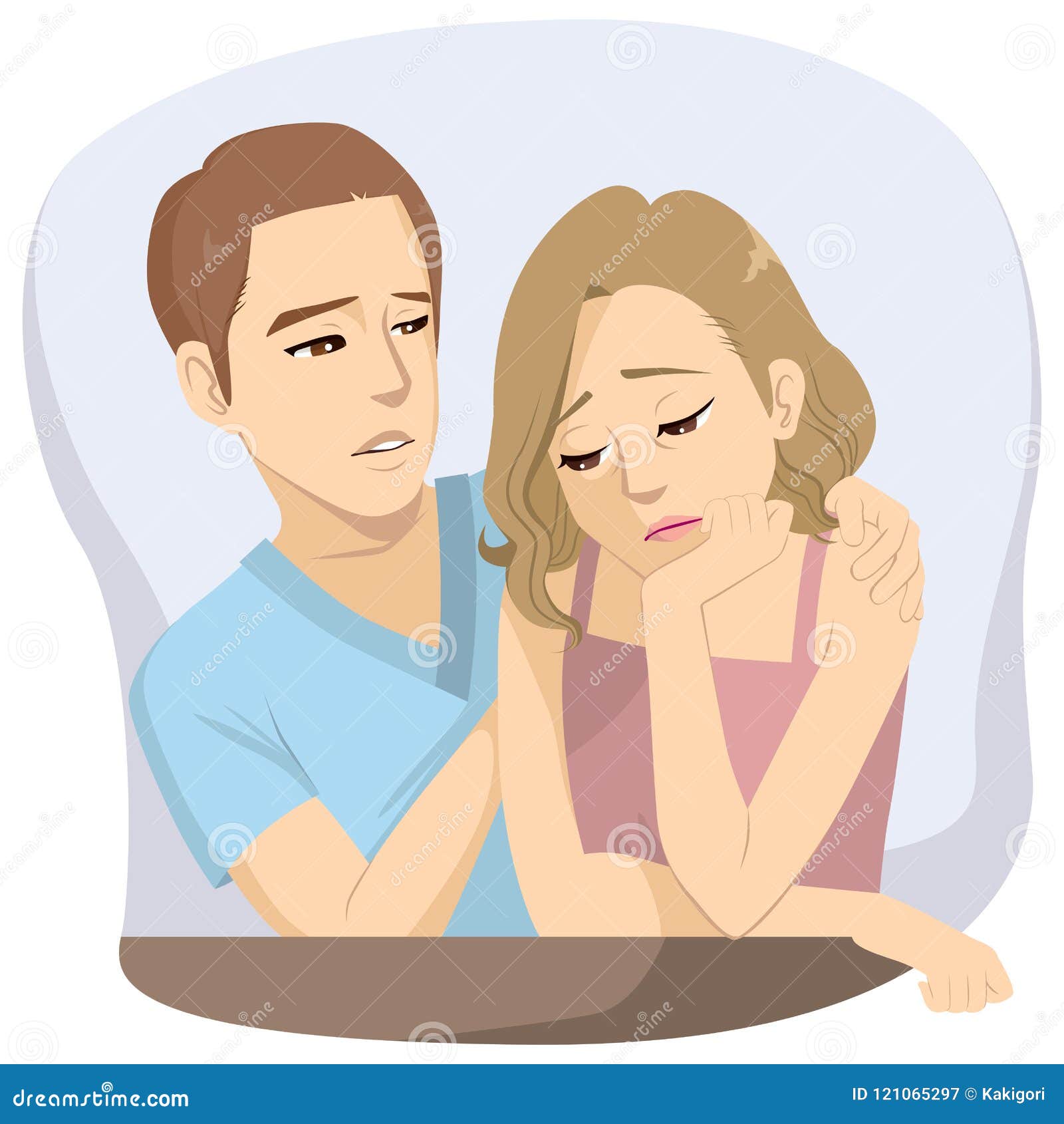 Man Woman Sad Stock Illustrations – 13,008 Man Woman Sad Stock ...