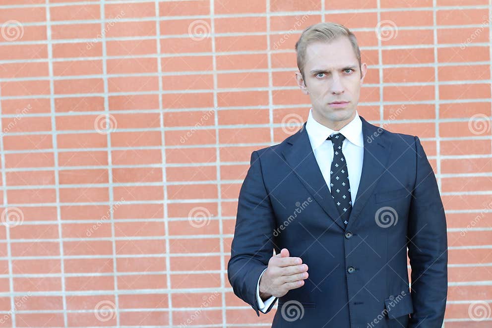 Man with Commanding Body Language Stock Photo - Image of important ...