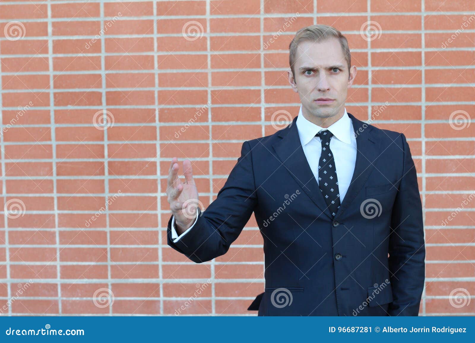 Man with Commanding Body Language Stock Image - Image of dictatorship ...