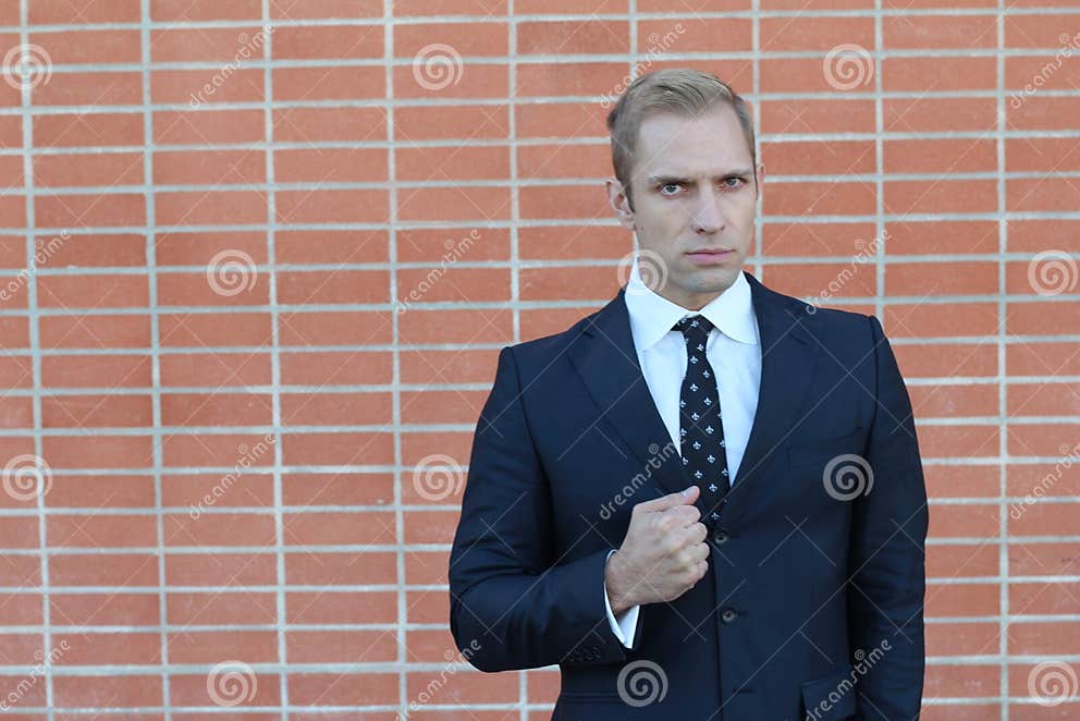 Man with Commanding Body Language Stock Image - Image of important ...
