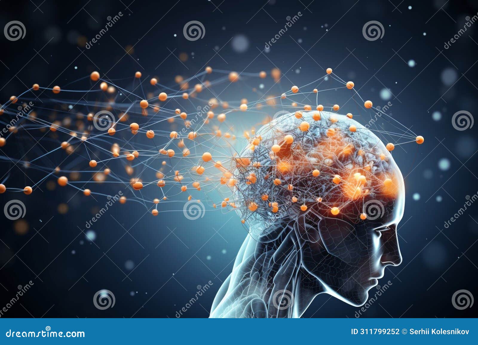 A Man Communicates with a Computer. Concept - Artificial Intelligence ...