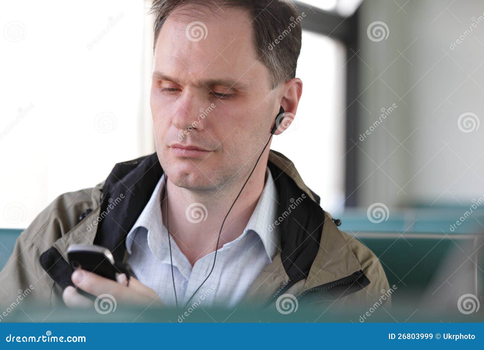 Man in commuter train stock image. Image of male, mature - 26803999