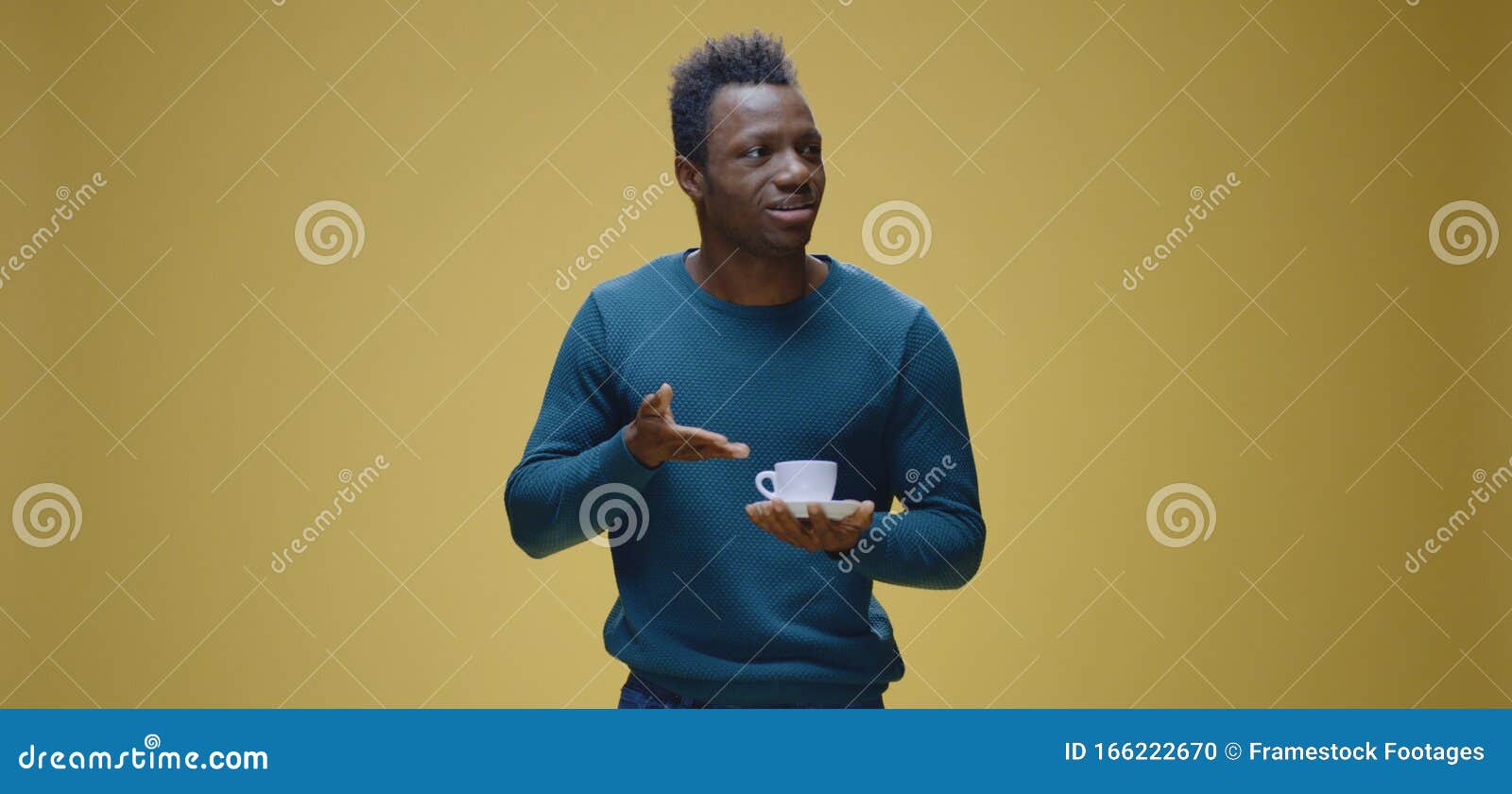 Man Complaining about Coffee Stock Photo - Image of saucer ...