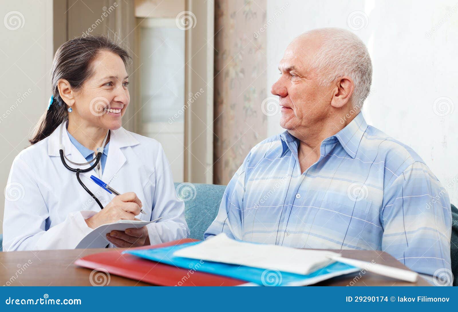 Man Complaining To Doctor about Feels Stock Photo - Image of checkup ...