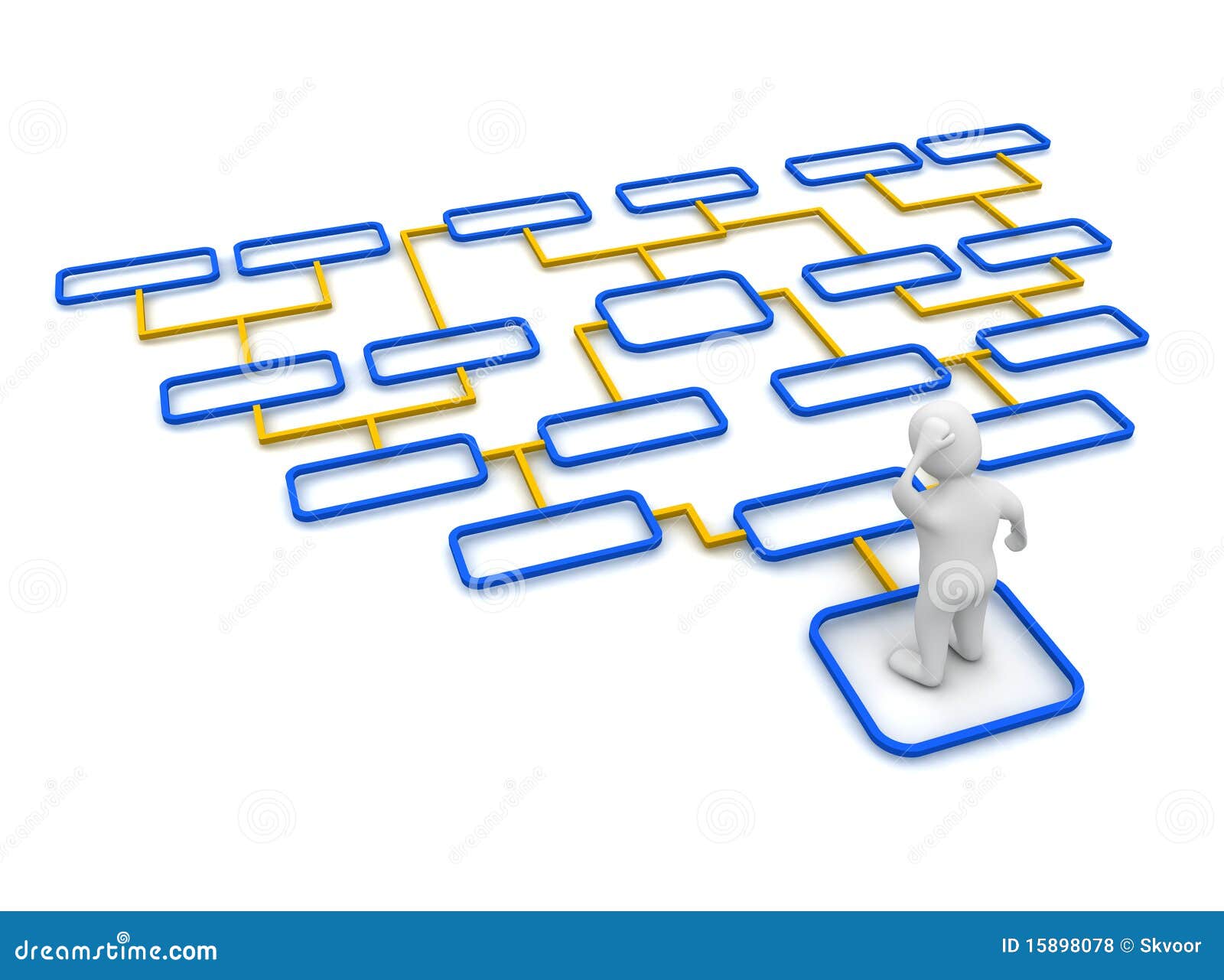 Man and Complicated Diagram Stock Illustration - Illustration of ...