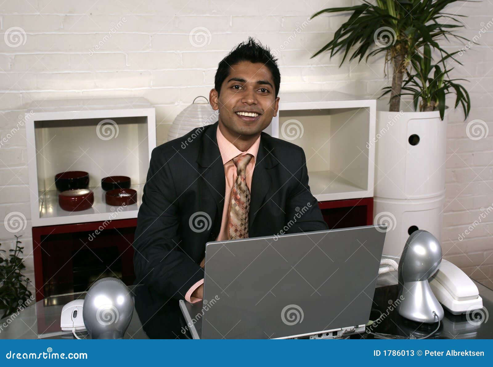 Man and computer stock image. Image of stylish, telephone - 1786013