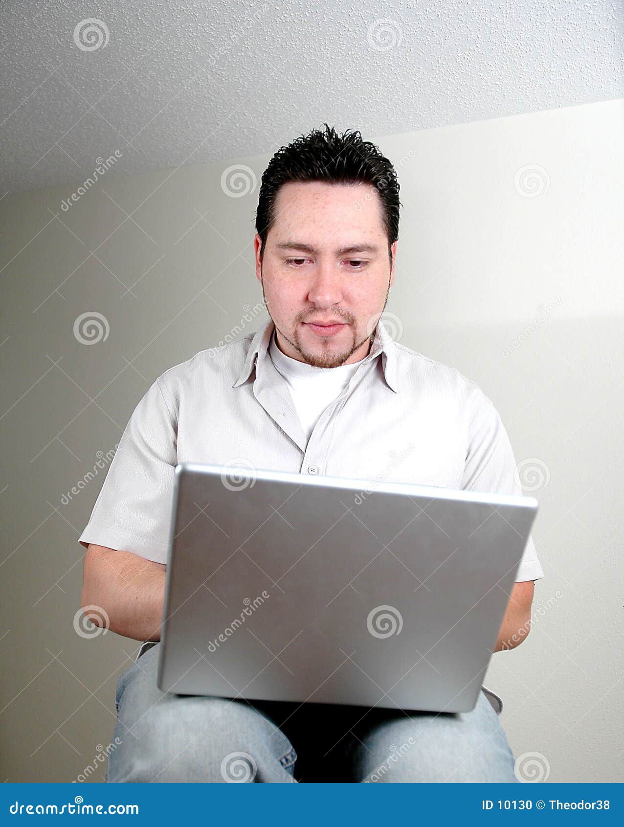 Man and computer-5 stock photo. Image of think, space, messaging - 10130